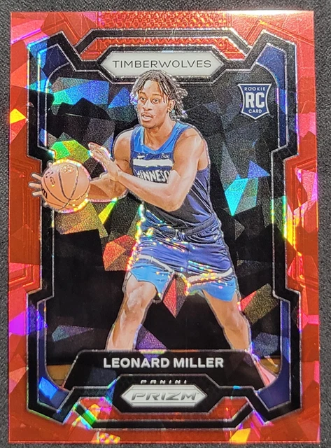 LEONARD MILLER 2023-2024 Panini Prizm Glace Craquée Rouge Rc #155 ...