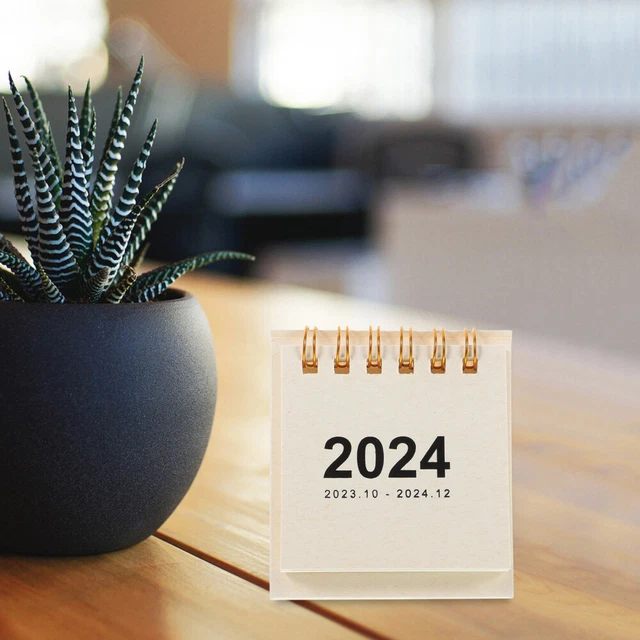DESKTOP 2024 CALENDAR Mini Monthly Calendar Office Standing Calendar ...