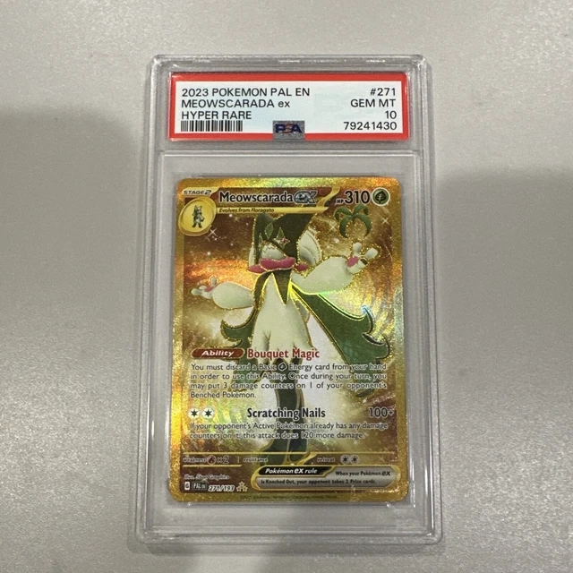 2023 POKEMON SV Paldea Evolved MEOWSCARADA EX Hyper Rare 271/193 PSA 10 ...