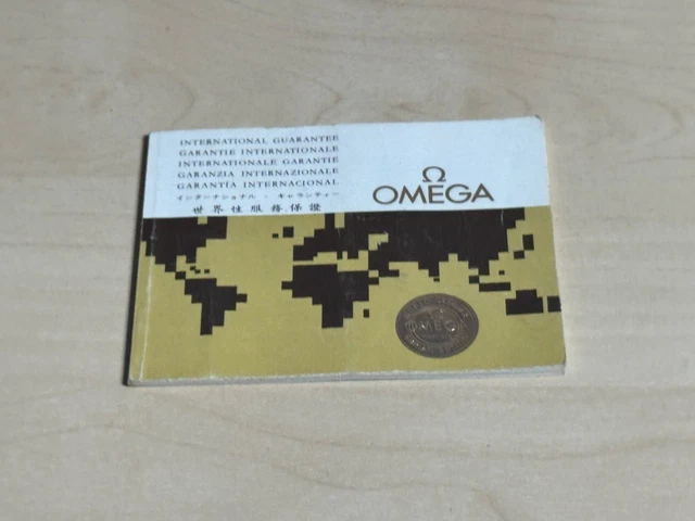OMEGA WATCH VINTAGE (1975) International Guarantee Booklet Original £10 ...