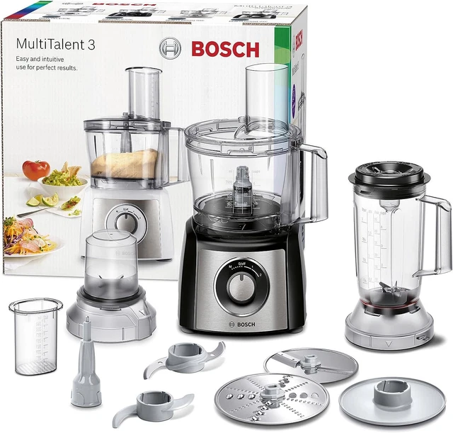 BOSCH MULTITALENT 3 MCM3501MGB Compact 800 W Food Black/Stainless Steel ...