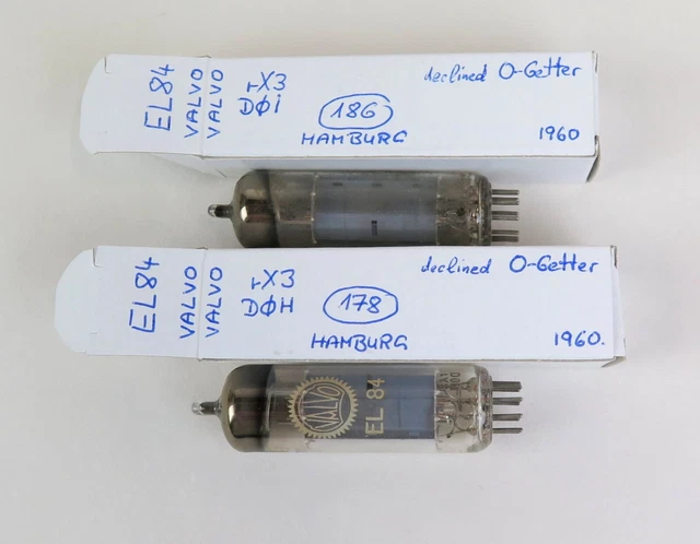 2X VALVO EL84 / rX3 / declined O-Getter / Röhre / Tube EUR 59,90 ...