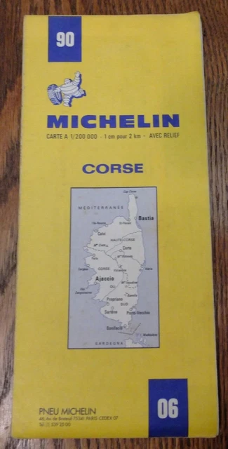 ORIGINAL MICHELIN ROAD MAP OF FRANCE Corsica 1970s ORDNANCE SURVEY ...