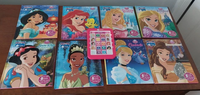 DISNEY PRINCESS STORY Reader Me Reader x 8 Books & Pink Interactive ...