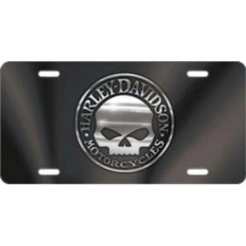 HARLEY-DAVIDSON WILLIE G Acrylic Black Laser Cut License Plate Black ...