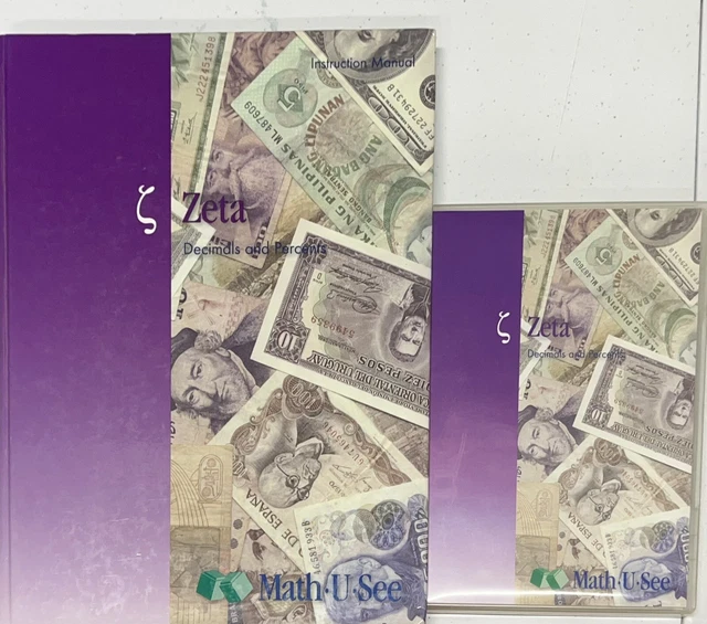MATH-U-SEE ZETA INSTRUCTION Manual & DVD : Decimals and Percents ...