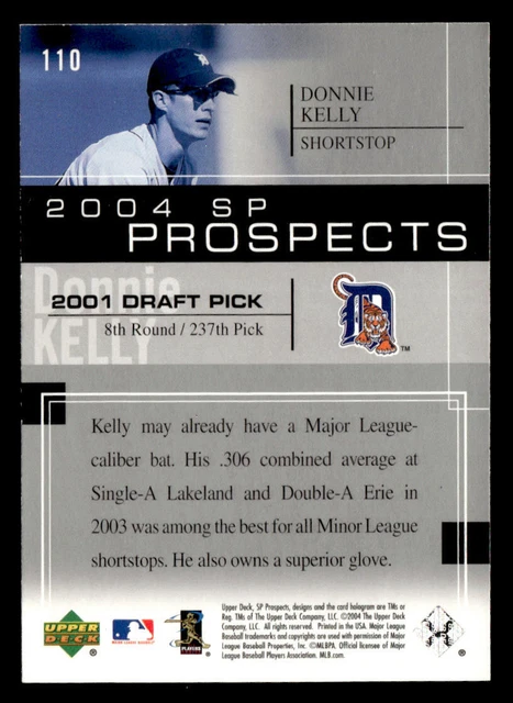 CARTE SIGNÉE DONNIE Kelly 2004 SP Prospects #110 EUR 2,77 - PicClick FR