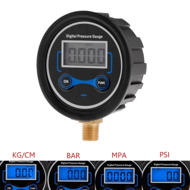 DIGITAL TYRE PRESSURE Meter Tester Manometer PSI Meter 1/8NPT Compact £ ...