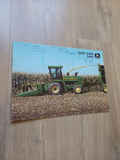 BROCHURE TRACTEUR ENSILEUSES John Deere 5420-5440-5460Traktor Prospekt ...
