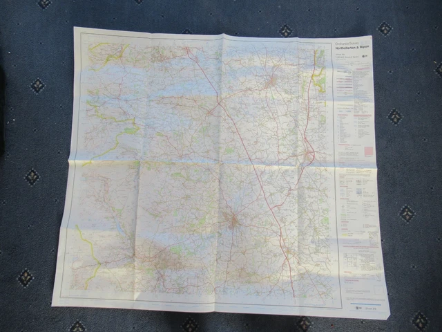 ORDNANCE SURVEY MAP Sheet 99 Northallerton & Ripon 1976 series M726 EUR ...