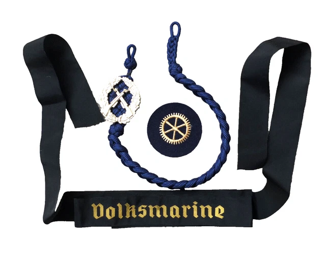 DDR NVA VOLKSMARINE Schützenschnur + Mützenband + Laufbahnabzeichen EUR ...