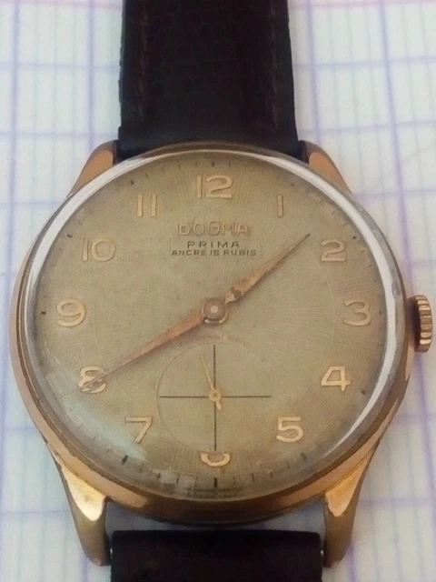 WORKING DOGMA PRIMA Vintage Watch Swiss Made Rubis 15 17 Rare Ancre ...