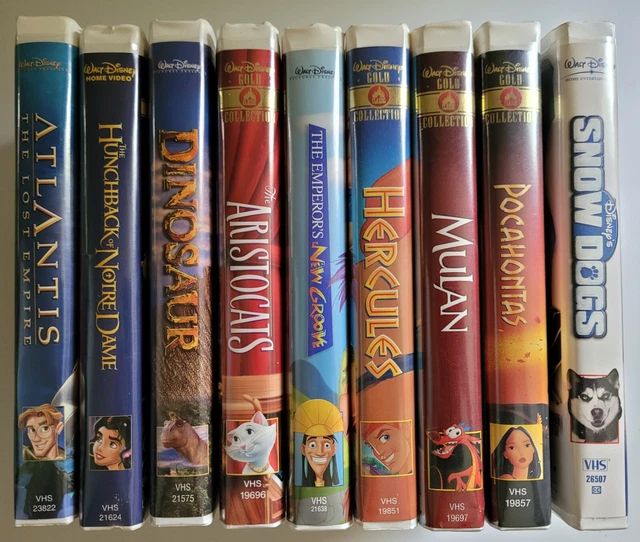DISNEY 9 VHS Bundle Mulan Pocahontas Hunchback Hercules Dinosaur ...