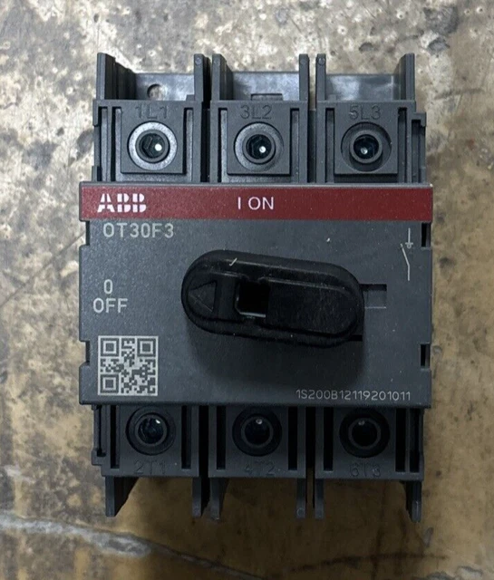 ABB CONTACTOR OT30F3 SWITCH-DISCONNECTOR, 3-pole, front operated, base ...