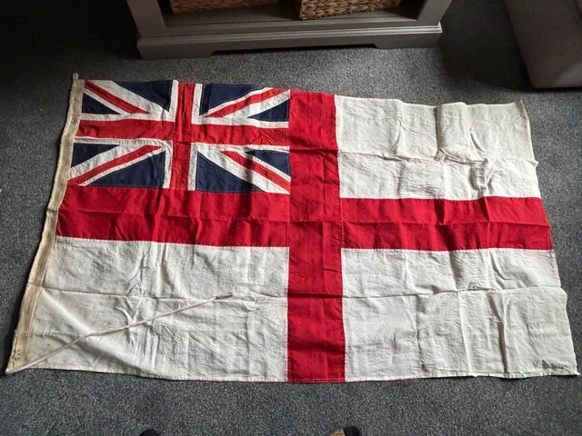 ORIGINAL WW2 BRITISH Royal Navy NAVAL FLAG DATED 1942 - LONDON EUR 31 ...