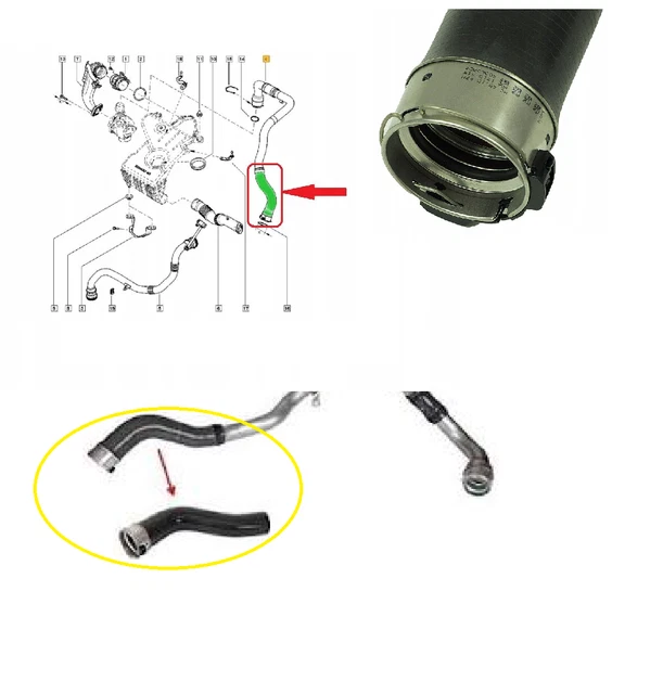 TUYAU TURBO D’AIR Douille Redroidisseur Pour DACIA Duster 1.5 DCI EUR ...