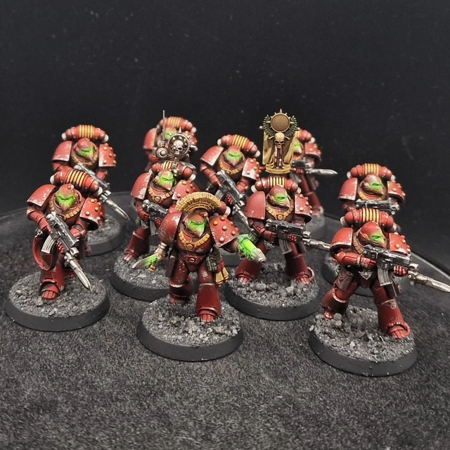 PRO PAINTED WARHAMMER 40k thousand sons mk4 marines ×10 H1 games ...
