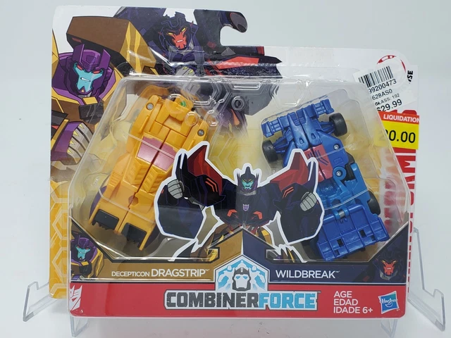 HASBRO TRANSFORMERS RID Combiner Force Dragstrip & Wildbreak MOSC $19. ...