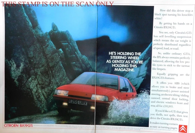 CITROEN 'BX19 GTI 16v' Motor Car ADVERT : Original Vintage 1987 Print ...