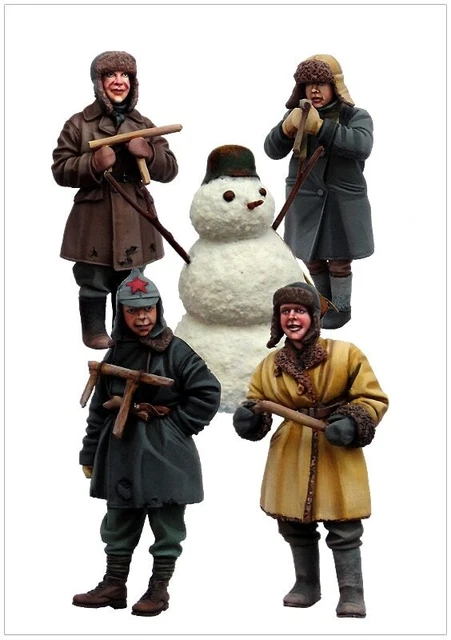 1 35 SCALE Model Figures WW2 Children Of War Big Set Miniture GK Kit ...