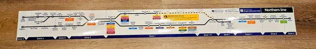 NEW ORIGINAL TUBE Map London Underground Northern Line Interior ...