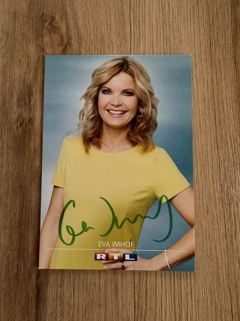 EVA IMHOF MODERATORIN Autogrammkarte Handsigniert !!! RTL!!! EUR 4,99 ...
