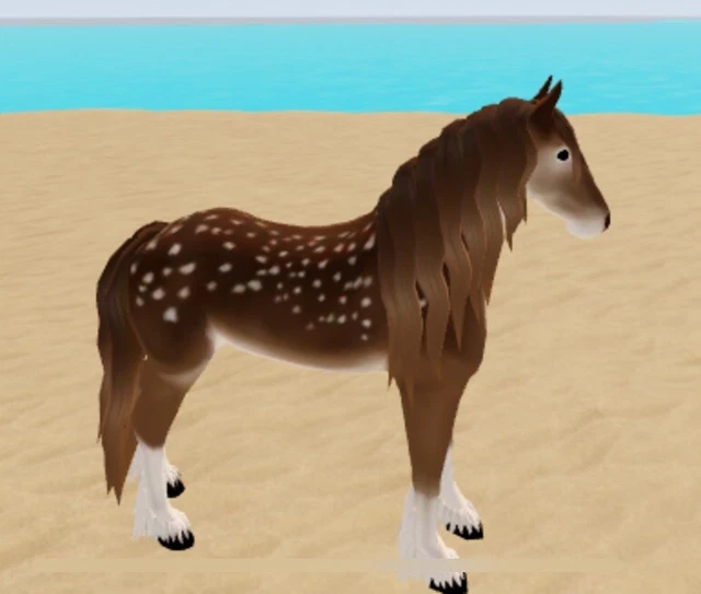 ROBLOX WILD HORSE Islands 🦌 Fawn Friesian 🦌 $14.40 - PicClick CA
