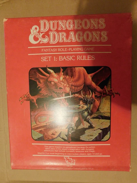 DUNGEONS & DRAGONS Basic Rules Set w/ Original Dice, + 1 Rare Inserts £ ...