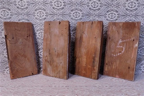 4 PLINTH BLOCKS, Antique Bullseye Rosettes, Architectural Salvage, Wood ...