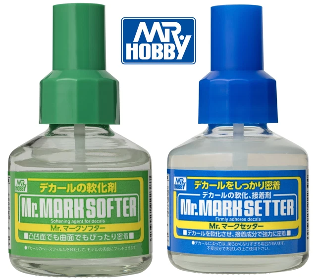 GUNZE GSI MR. Hobby materiale cemento MS231 Mark Softer + MS232 Mark ...