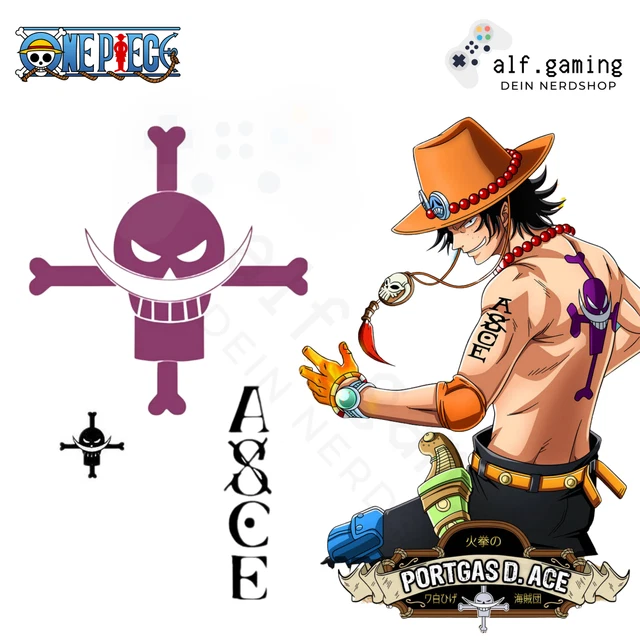 ONE PIECE ACE Anime Cosplay Costume Puma D. ASCE Whitebeard Temporary ...
