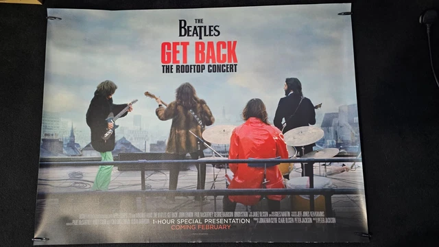 THE BEATLES GET BACK ROOFTOP CONCERT Original UK Cinema Poster 40" x 30 ...