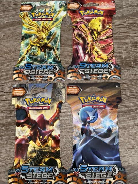 POKEMON TCG XY STEAM SIEGE Sleeved Booster Packs Art Set 4 Packs New ...