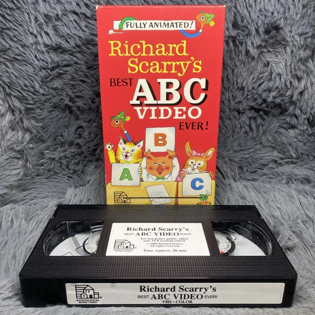 RICHARD SCARRY'S BEST ABC Video Ever VHS Tape 1989 Fully Animated ...