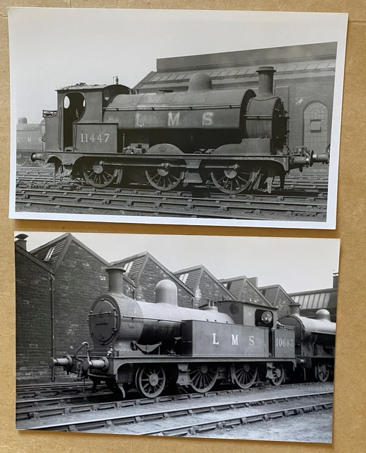 2 PHOTOS HUDDERSFIELD Engine Shed & Lms Ex L&Yr Locomotives Nos. 10683 ...