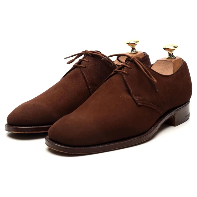GENT'S CHURCH'S LUXURY ANTLER III CUSTOM Grade Brown Suede DERBY Shoes ...