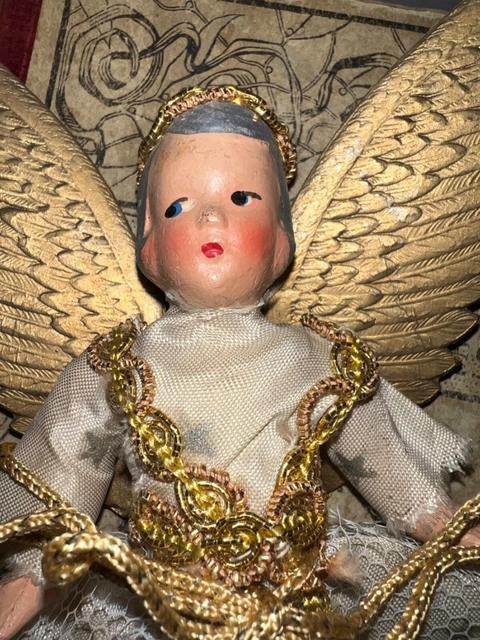 VINTAGE GERMAN NOMA Christmas composite angel tree topper - very old ...