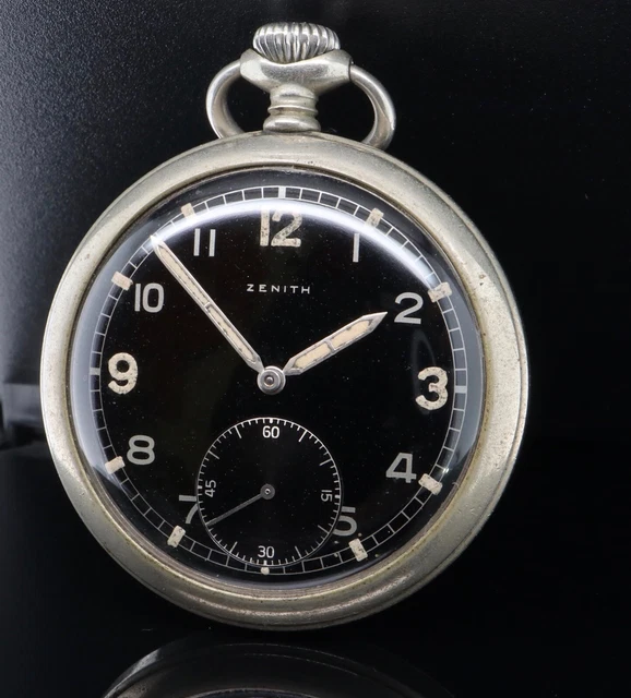 VINTAGE ZENITH GERMAN DH Military Officers Pocket Watch $1,649.00 ...