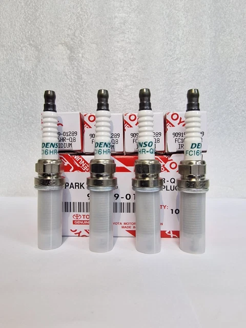 TOYOTA C-HR SPARK Plugs Denso Iridium Oem 90919-01289 Plugs Fc16Hrq8 £ ...