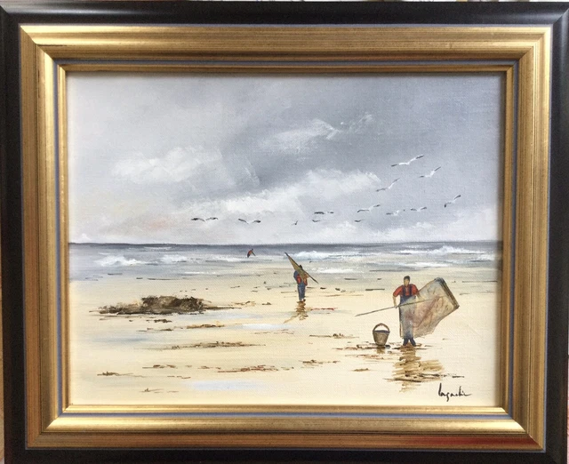 DIDIER LAGADIC 1953-2016.LA plage de Sainte-Adresse.Huile sur toile ...