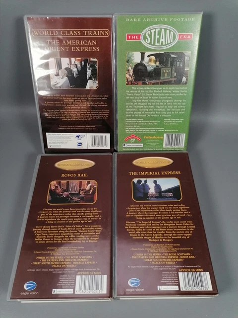 VINTAGE VHS VIDEO trains steam rail transport railroad x 4 railwayana ...