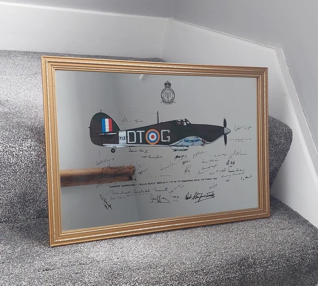 WW2 BATTLE OF BRITAIN 40th ANNIVERSARY RAF HAWKER HURRICANE FRAMED ...