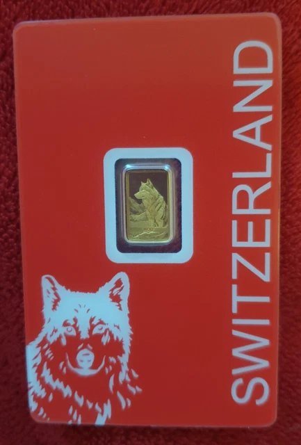 GOLDBARREN 1 GRAMM Pamp - " WOLF " 999.9 Feingold Niedrige NUMMERN EUR 149,00 - PicClick DE