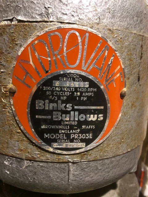 PR303E HYDROVANE COMPRESSOR 200V Portable Binks Bullows Vintage ...