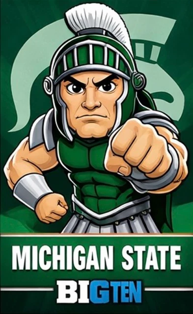 NCAA COLLEGE LOGO Mascot Poster Decor 12x8in Metal Sign Michigan ...