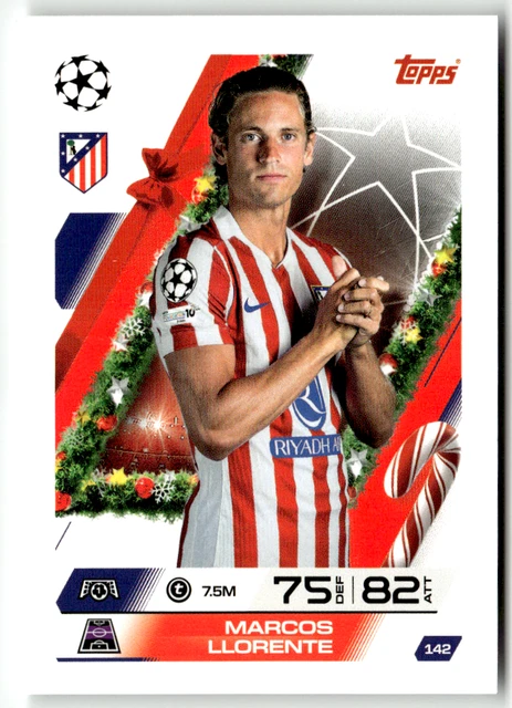TOPPS MATCH ATTAX CL 2025-26 N° 142 Marcos Llorente Spécial Noël EUR 1,81 - PicClick FR