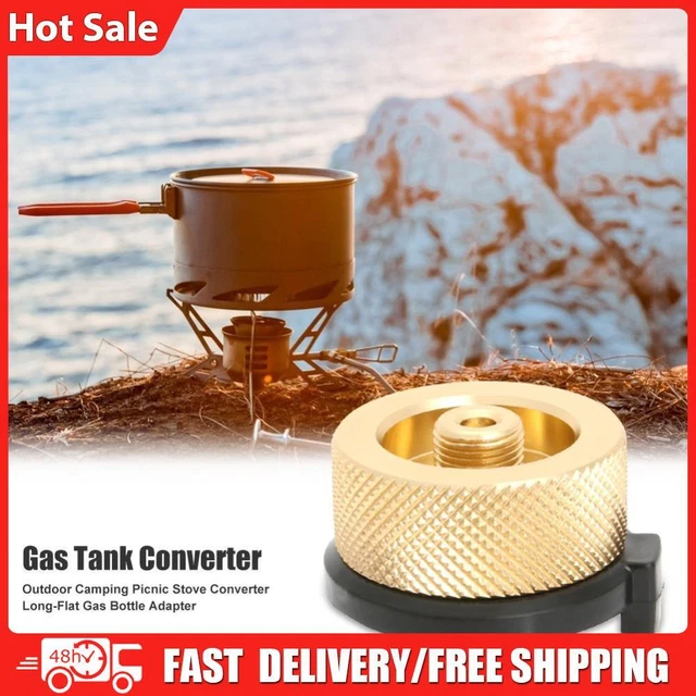 GAS ADAPTER CONVERTER Split Type Gas Cartridge Tank Cylinder Adapter ...