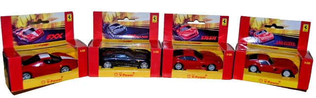 SHELL V-POWER COLLECTION Ferrari 1:38 Hot Wheels 4 modelli scatola ...