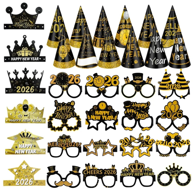 34 PCS NEW Years Eve Party Supplies 2026, New Years Decorations 2026 ...