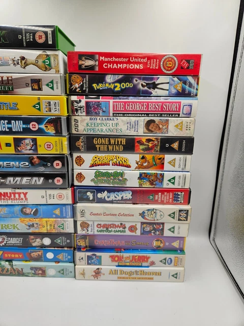 27 JOB LOT Bundle Of VHS Video Tapes Pokemon Disney Harry Potter X Men ...